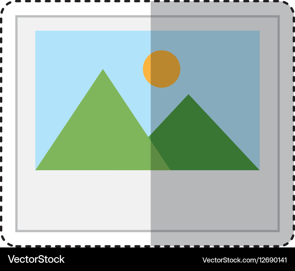 Picture file isolated icon Royalty Free Vector Image