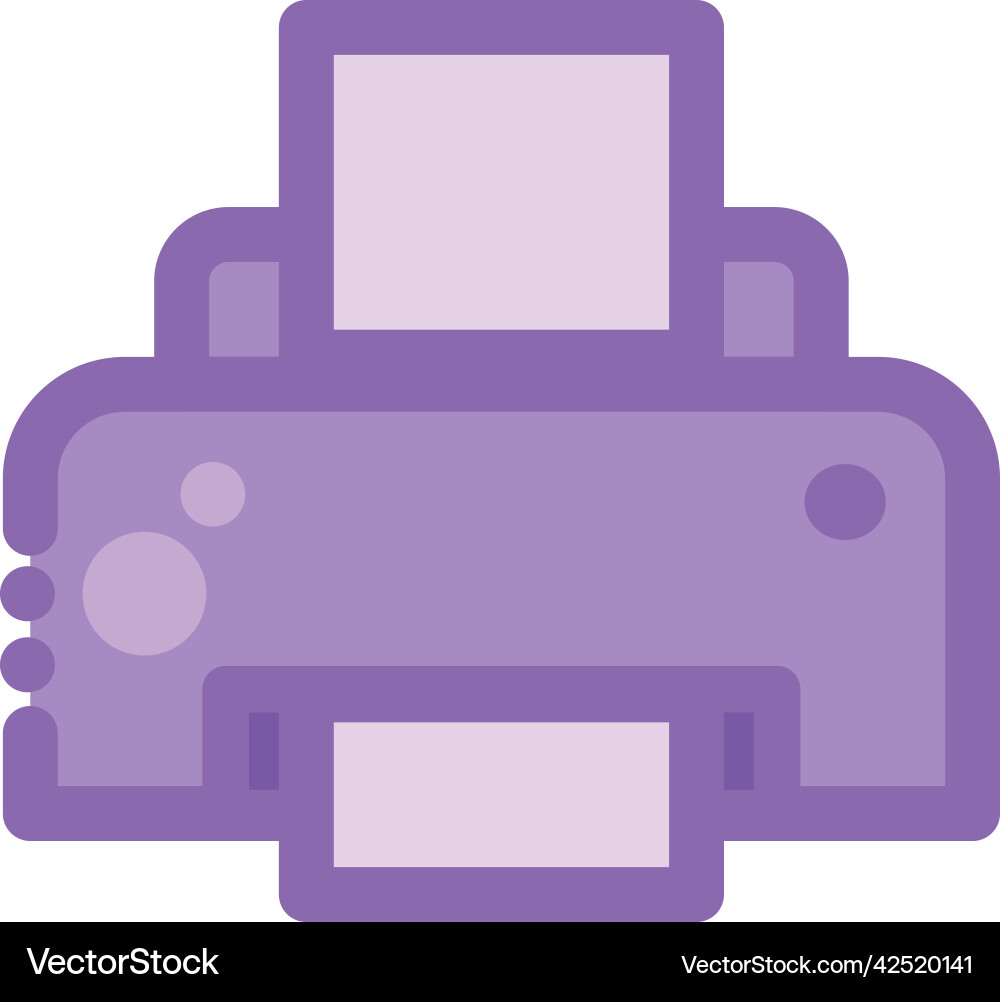 Printer machine purple Royalty Free Vector Image
