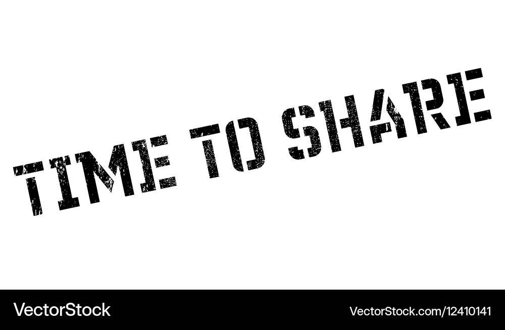 Time to share stamp Royalty Free Vector Image - VectorStock
