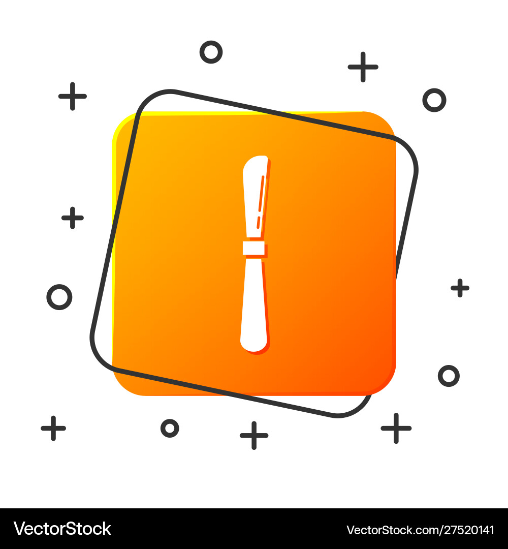 White knife icon isolated on background Royalty Free Vector