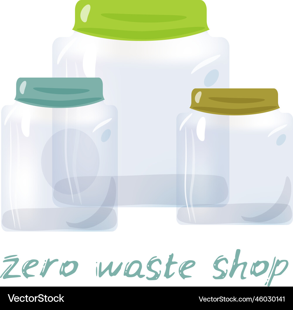 Zero waste shop black text calligraphy lettering Vector Image