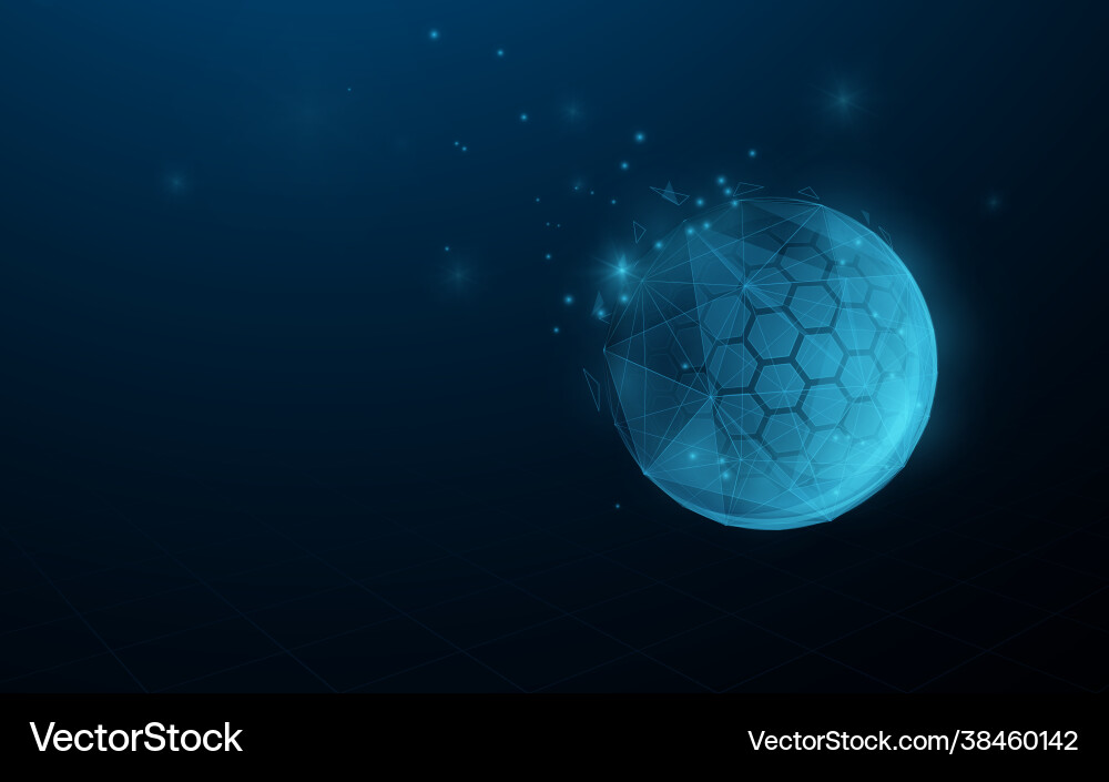 Abstract Golf Ball Particle Effect Royalty Free Vector Image