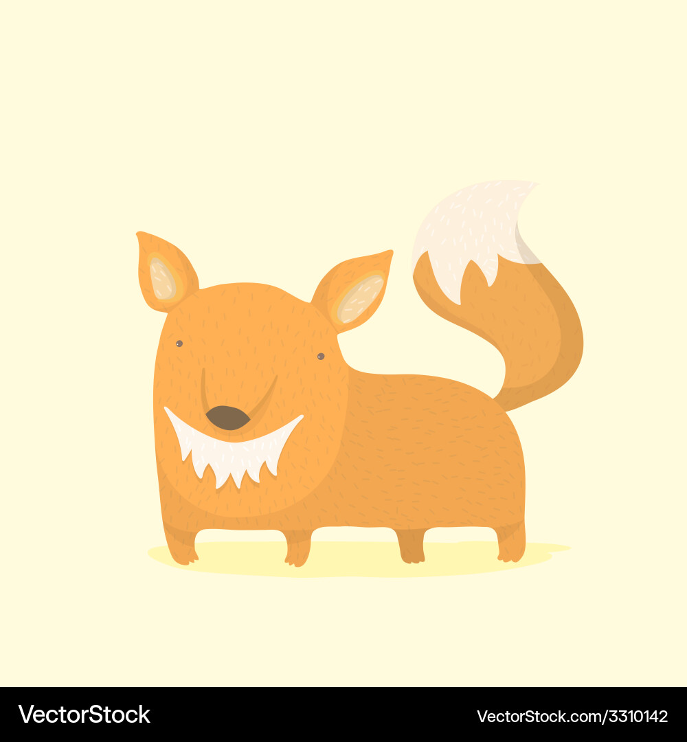 Cartoon fox Royalty Free Vector Image - VectorStock