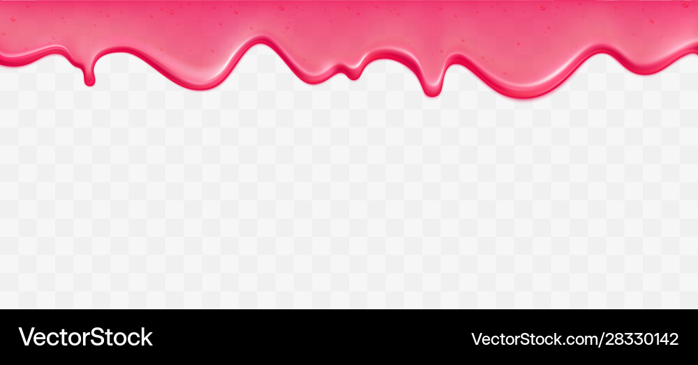Dripping flowing pink slime border Royalty Free Vector Image