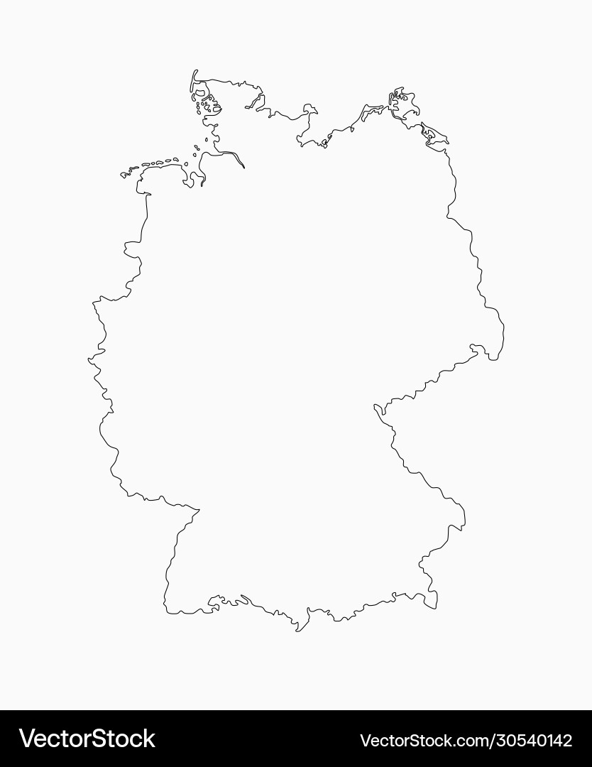 Germany map europe country template Royalty Free Vector