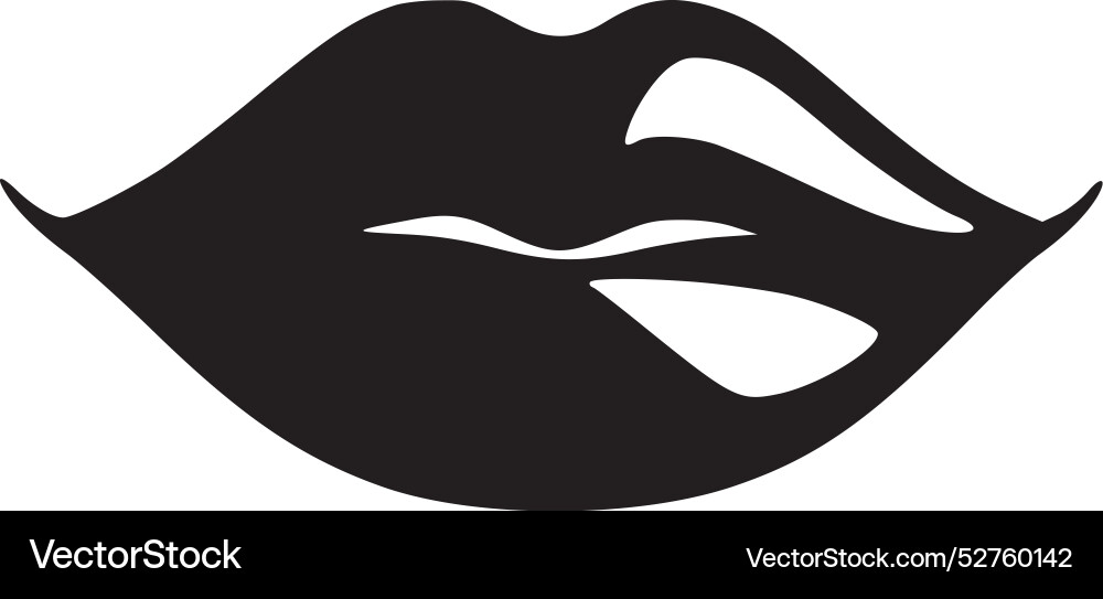 Lips - minimalist and simple silhouette Royalty Free Vector
