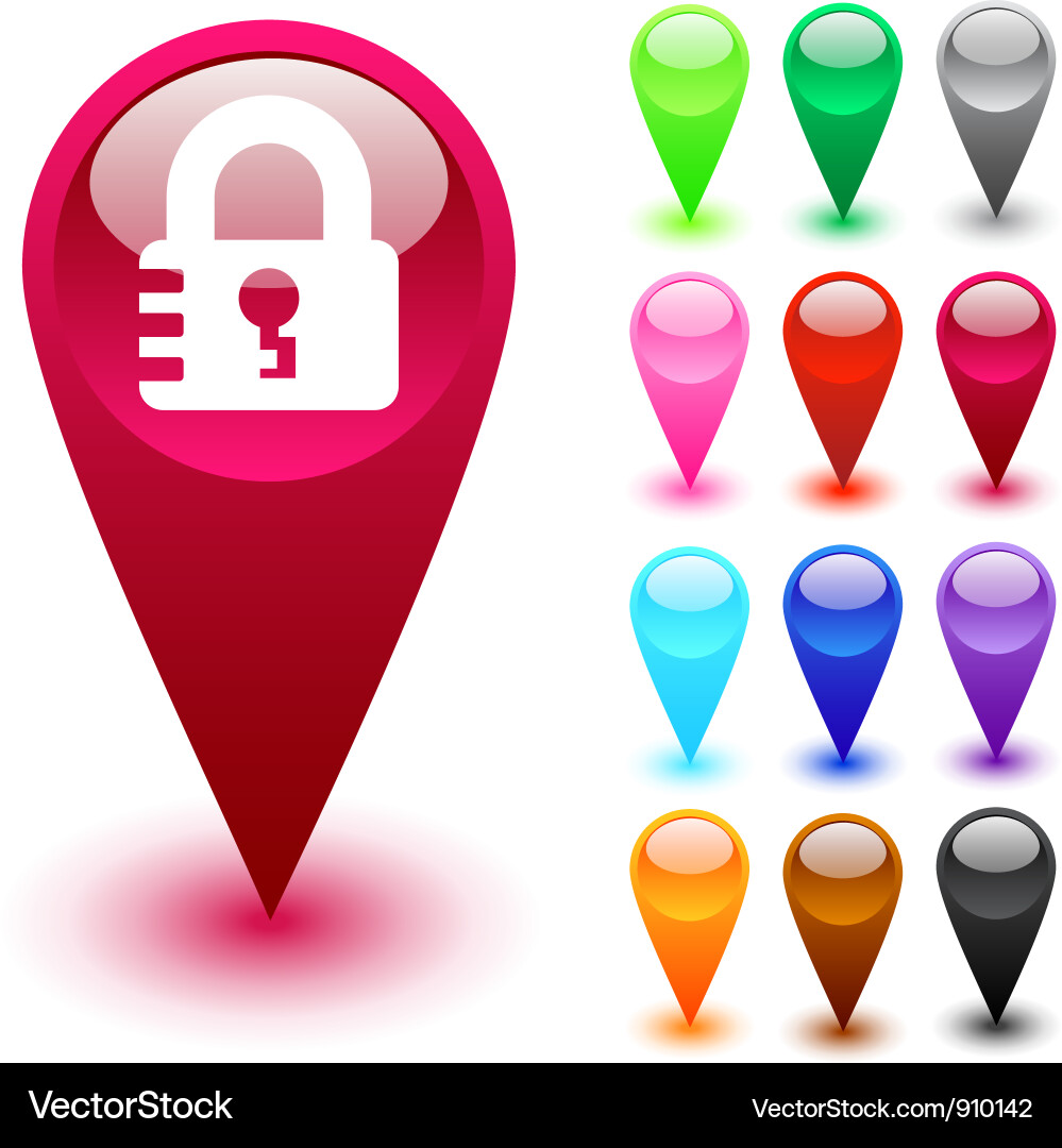 Lock button Royalty Free Vector Image - VectorStock