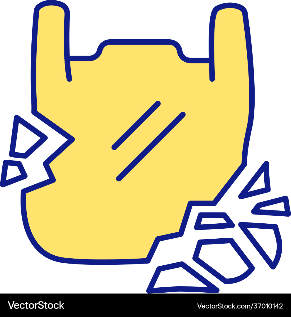 Microplastics rgb color icon Royalty Free Vector Image