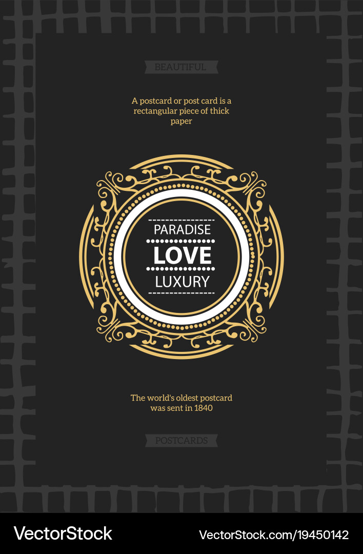 Monogram creative cards Royalty Free Vector Image