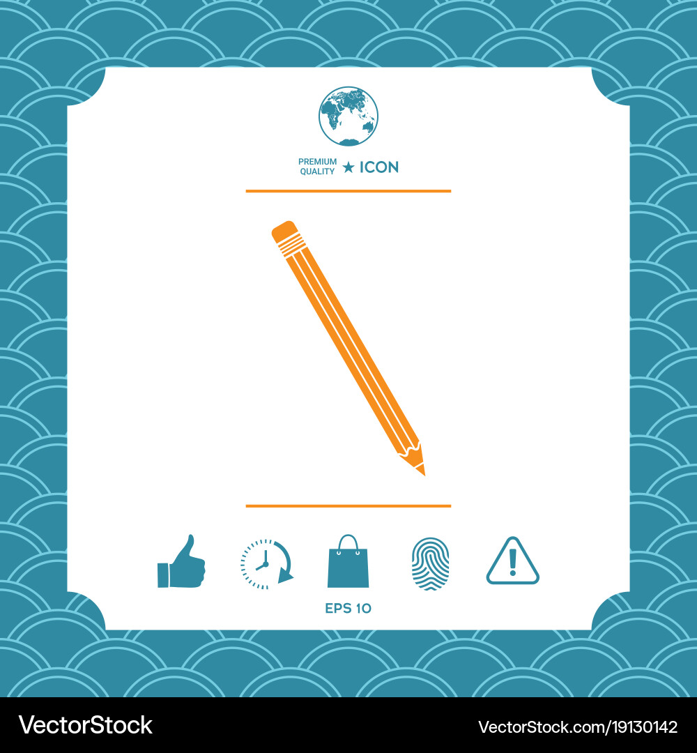 Pencil symbol icon Royalty Free Vector Image - VectorStock