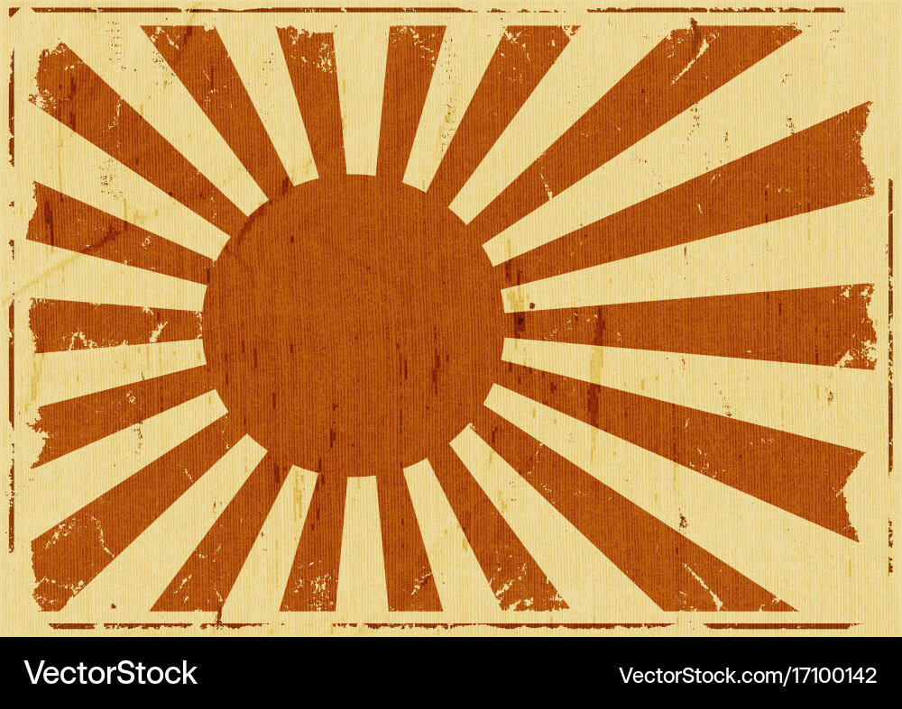 Rising Sun Flag Background Royalty Free Vector Image
