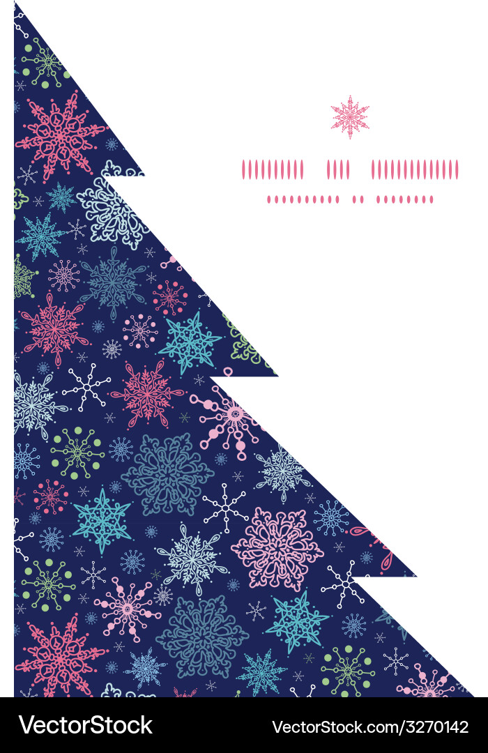 Snowflakes on night sky christmas snowflake Vector Image