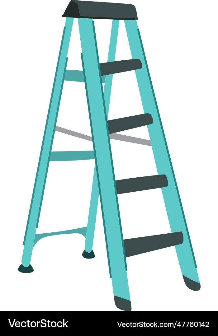 Stairs step ladder cartoon Royalty Free Vector Image