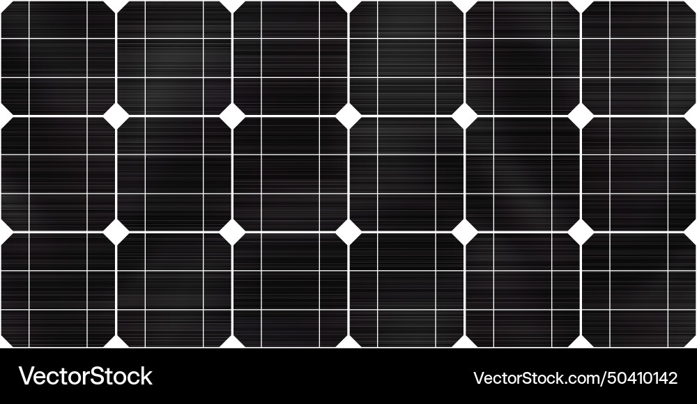 Texture of a monocrystalline solar panel Vector Image
