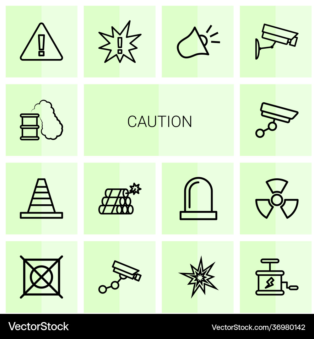 Vorsicht Icons Lizenzfreies Vektorbild - VectorStock