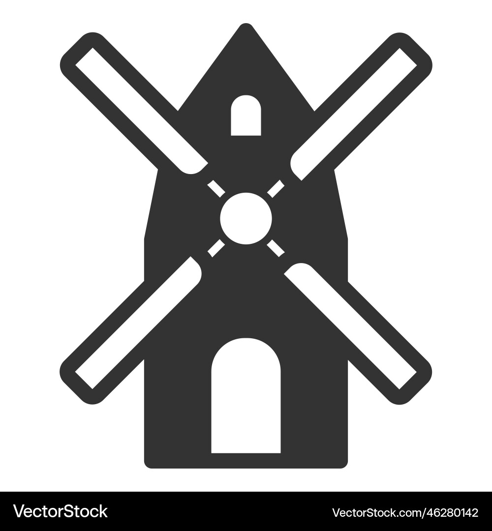 Windmill 1 Royalty Free Vector Image - VectorStock