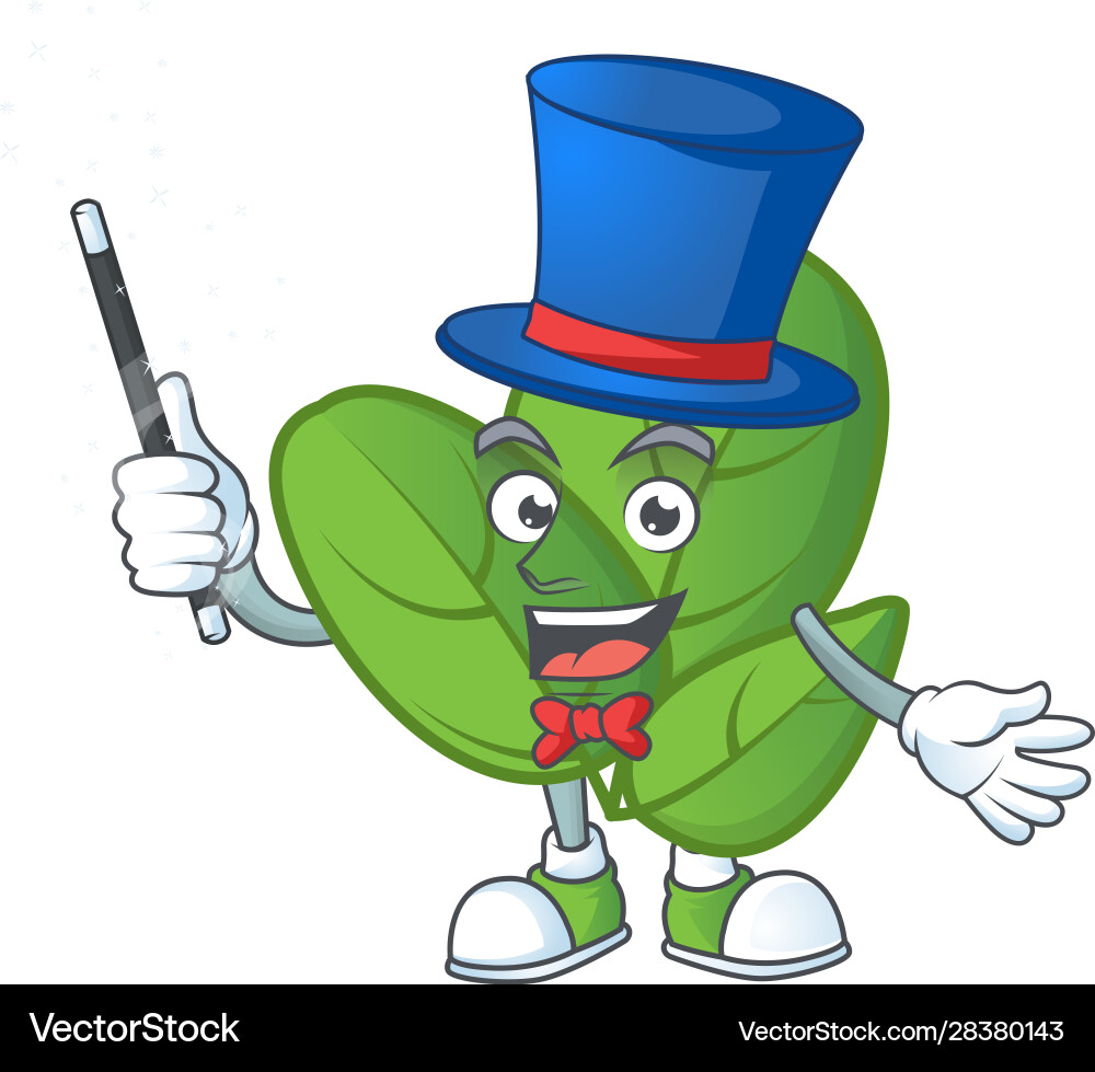 Cartoon character basil performance Royalty Free Vector
