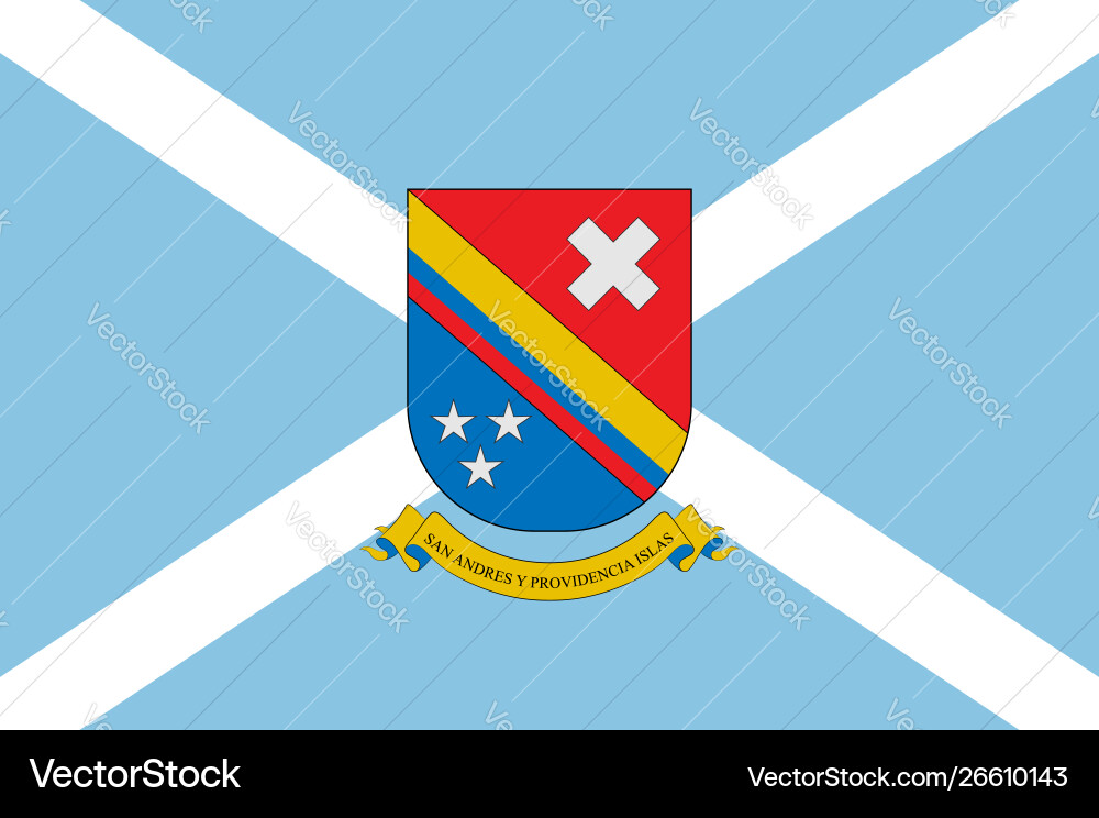 Flag archipelago san andres providencia Royalty Free Vector