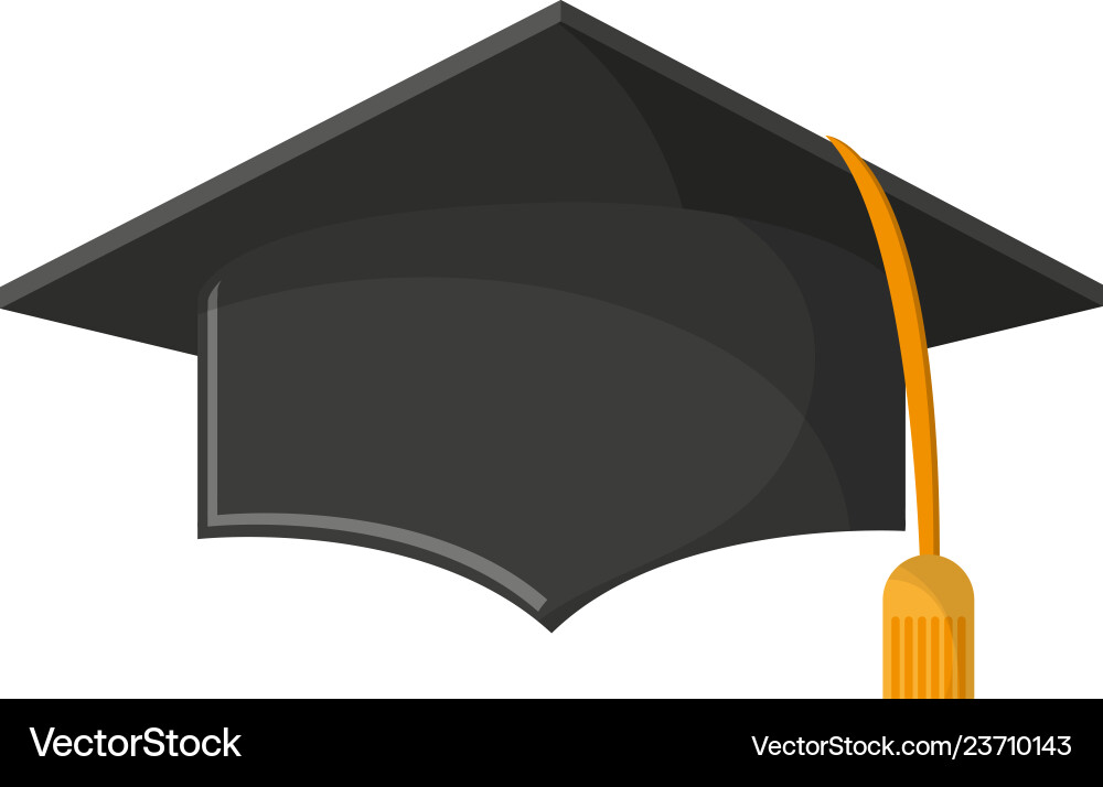 Graduation cap symbol Royalty Free Vector Image