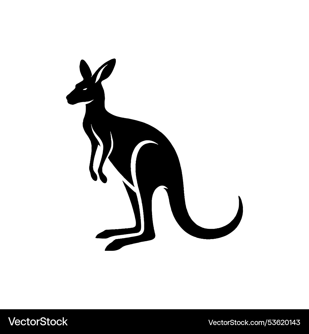 Kangaroo logo icon arts Royalty Free Vector Image