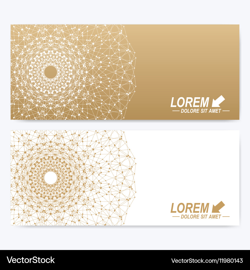 Modern set of banners geometric abstract Vector Image