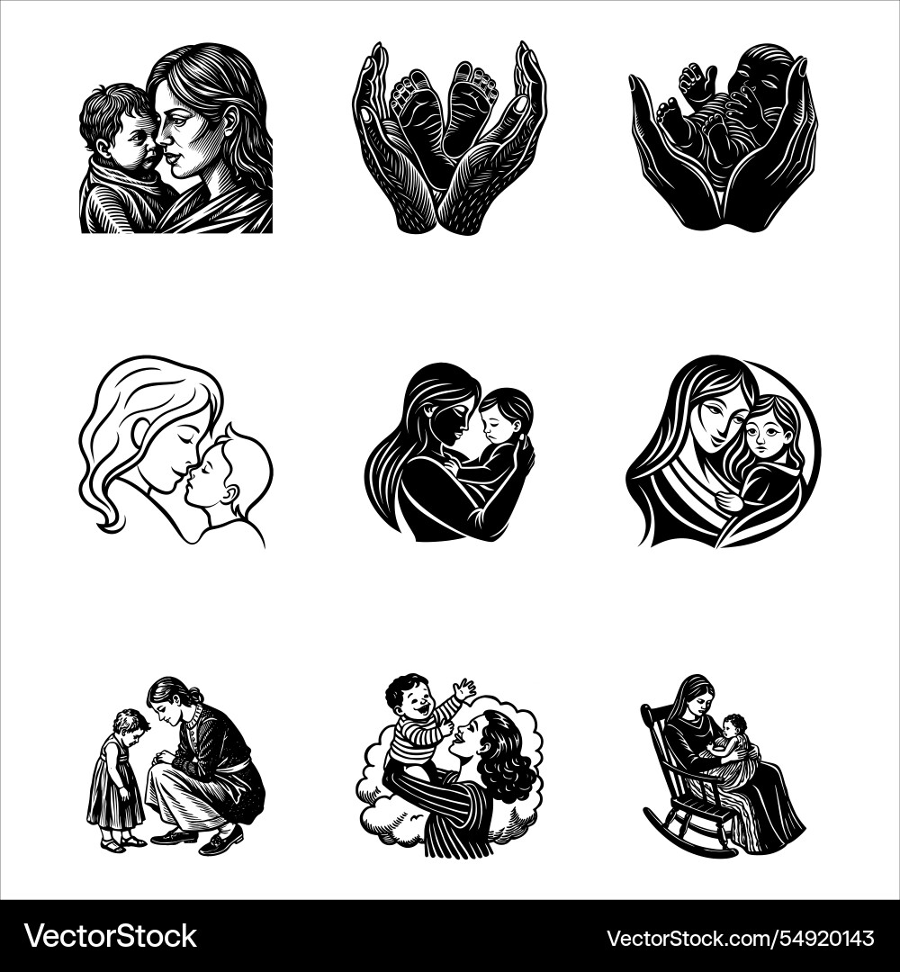 Mother and child Royalty Free Vector Image - VectorStock