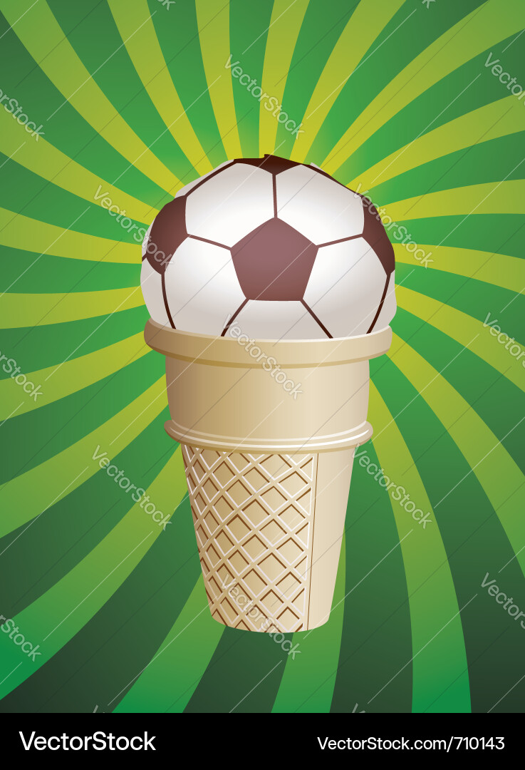 Soccer fan icecream Royalty Free Vector Image - VectorStock
