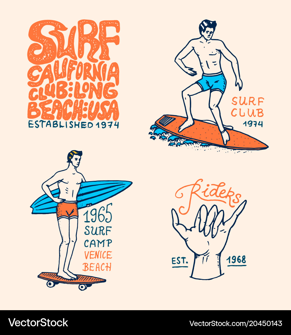 Retro Surfboard Vector