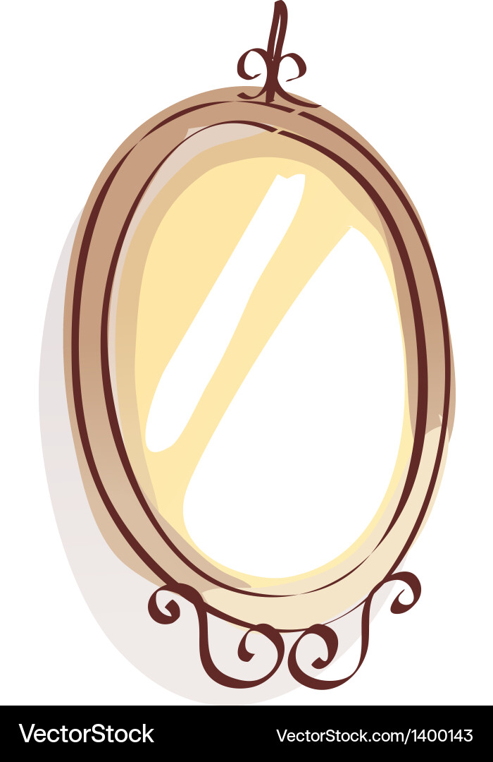 Vintage mirror style Royalty Free Vector Image