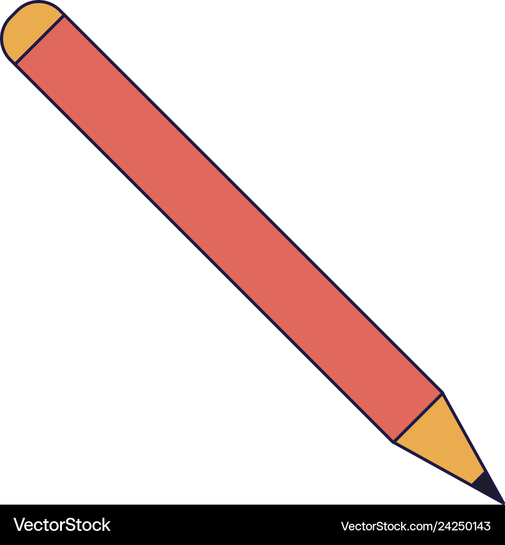 Holzstift Symbol blaue Linien Lizenzfreies Vektorbild