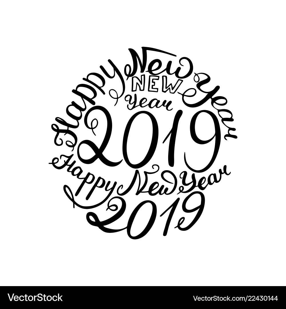 2019 new year Royalty Free Vector Image - VectorStock