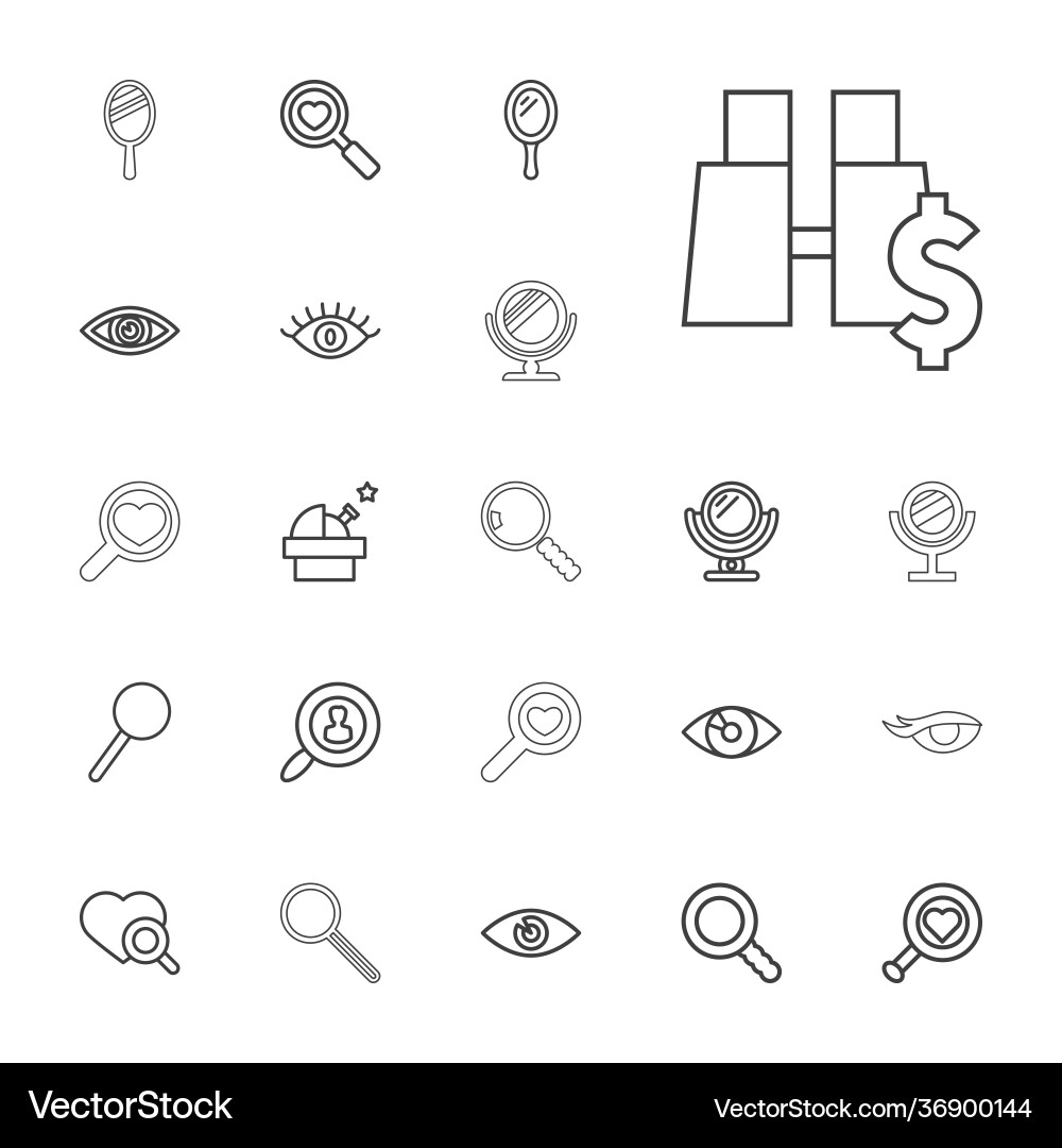 22 look icons Royalty Free Vector Image - VectorStock