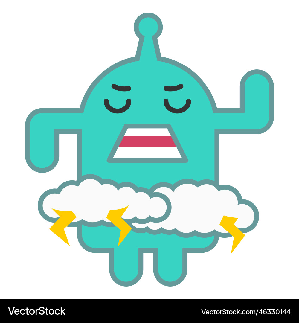 Angry monster cartoon Royalty Free Vector Image
