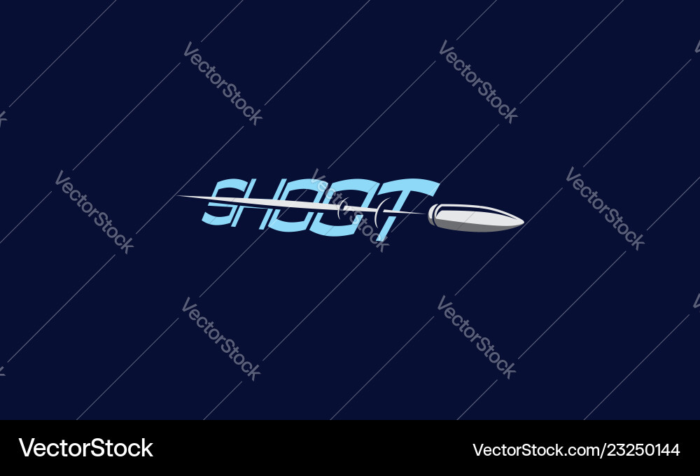 Bullet shot logo icon Royalty Free Vector Image
