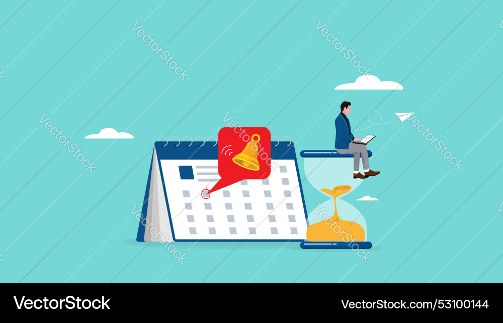 Business deadline calendar to finish work Vector Image