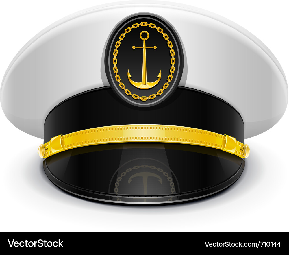 Captain peaked cap Royalty Free Vector Image - VectorStock