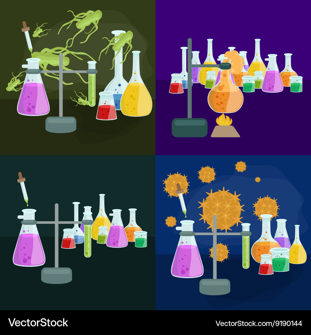 Chemistry education research laboratory equipment Vector Image