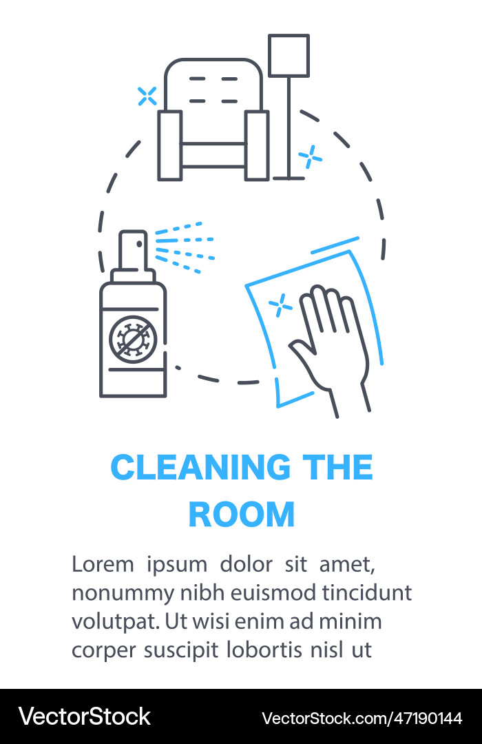 Cleaning room banner Royalty Free Vector Image