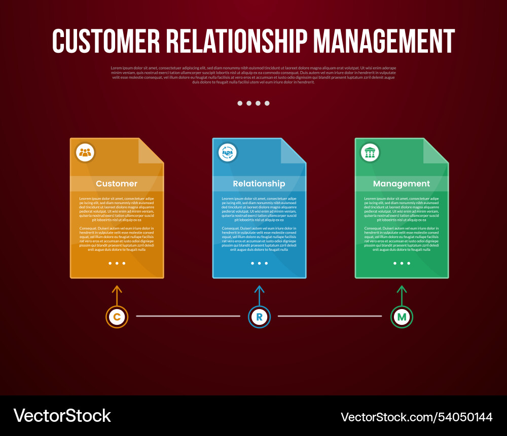 Crm infographic template with box container Vector Image