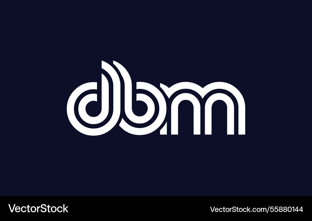 Dbm creative unique modern letter logo design Vector Image