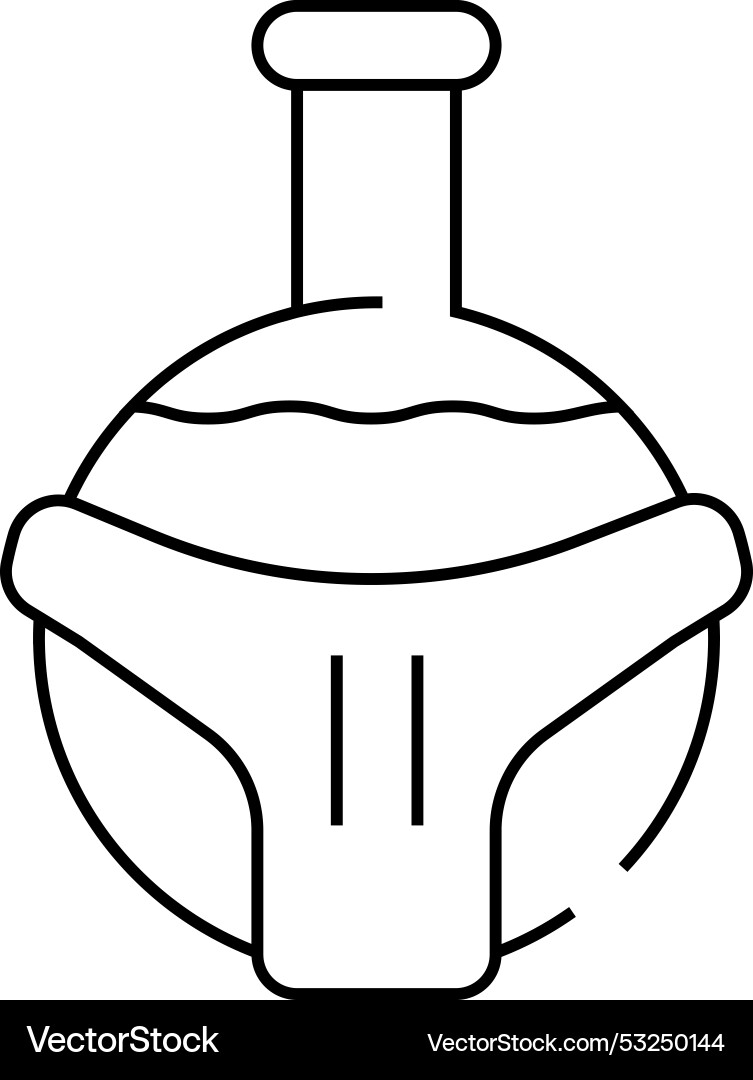 Flask with liquid line icon Royalty Free Vector Image