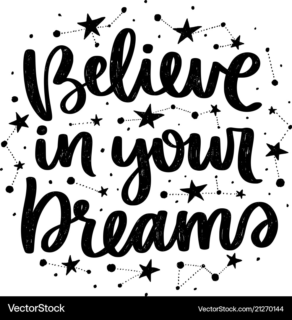 Lettering with stars Royalty Free Vector Image