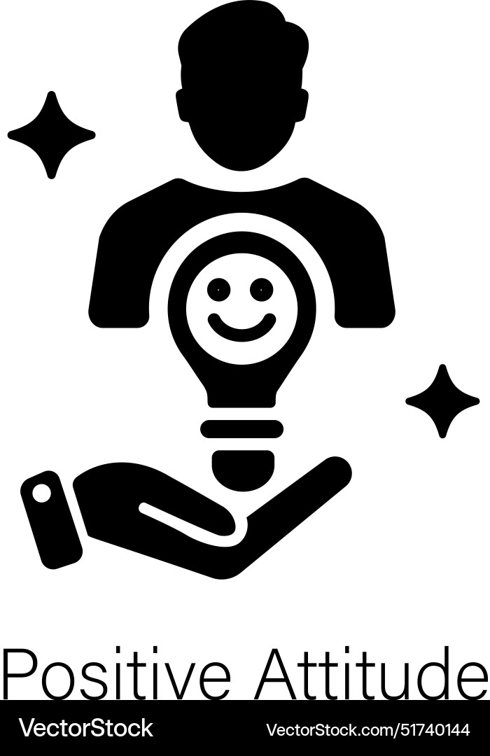 Positive attitude Royalty Free Vector Image - VectorStock
