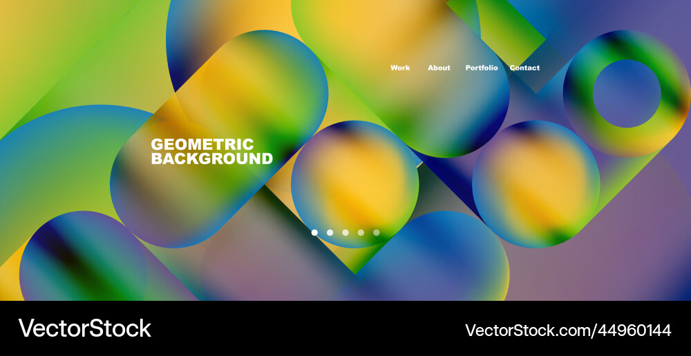 Round shapes and circles with liquid gradients Vector Image