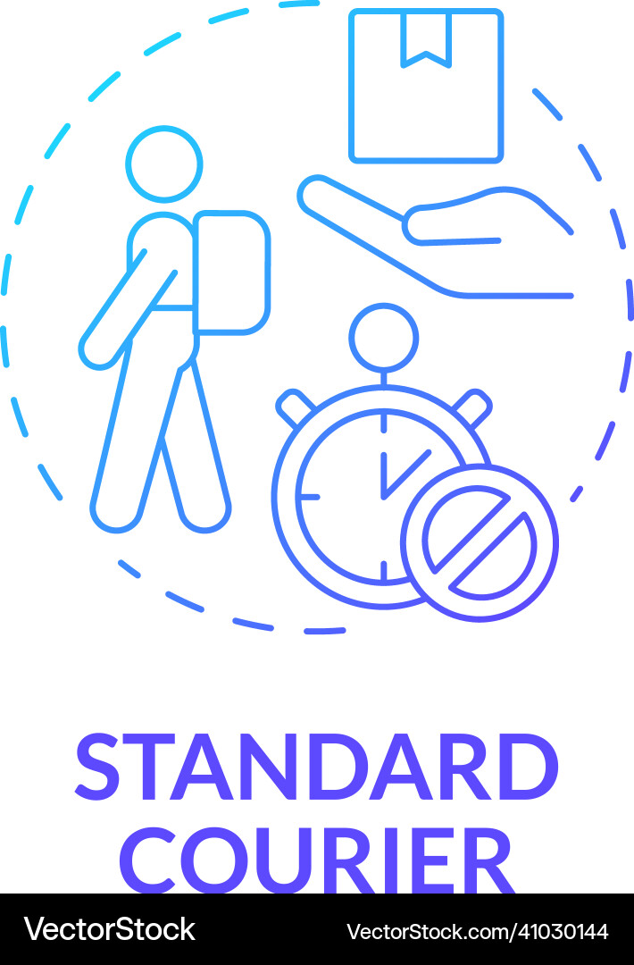 Standart courier blue gradient concept icon Vector Image