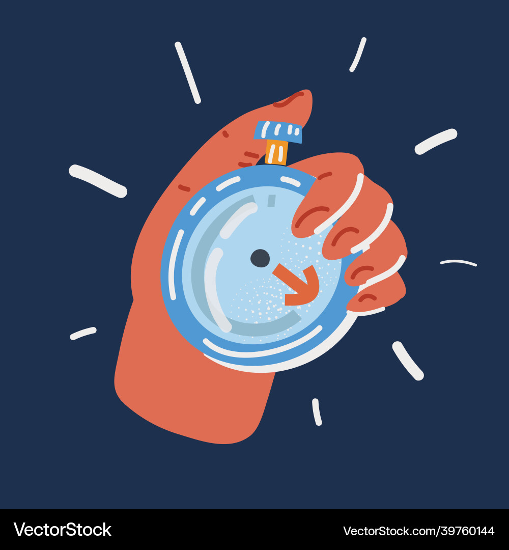 Time management hand Royalty Free Vector Image