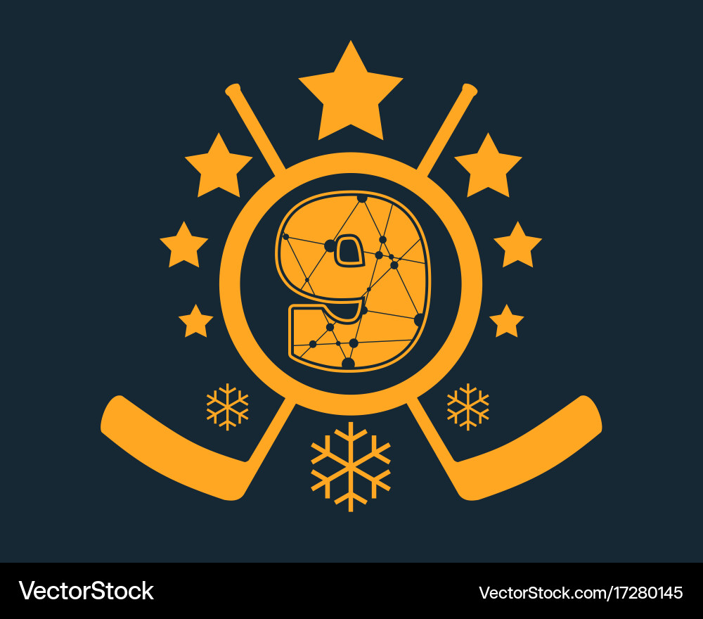 9 number Royalty Free Vector Image - VectorStock
