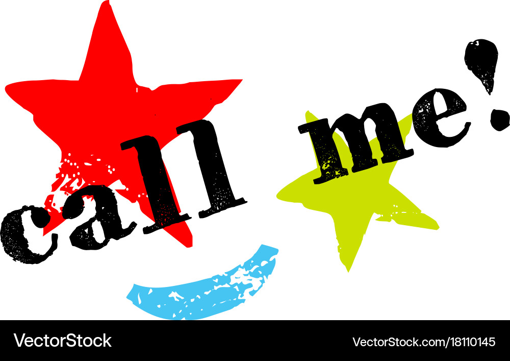 Call me sticker Royalty Free Vector Image - VectorStock