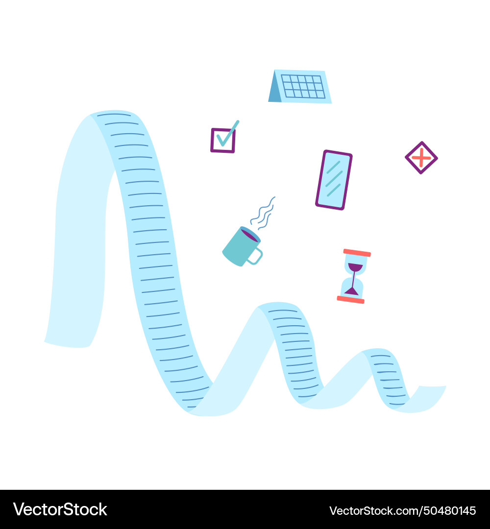 Cartoon color do list planning and objects Vector Image