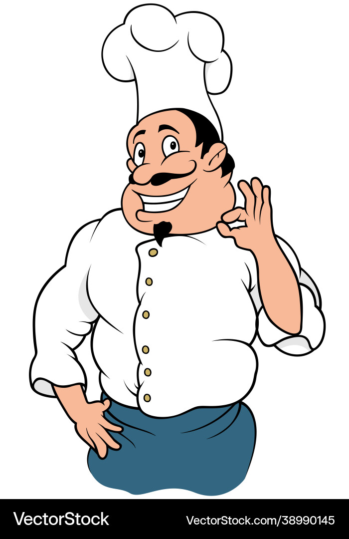 Chef cook character Royalty Free Vector Image - VectorStock